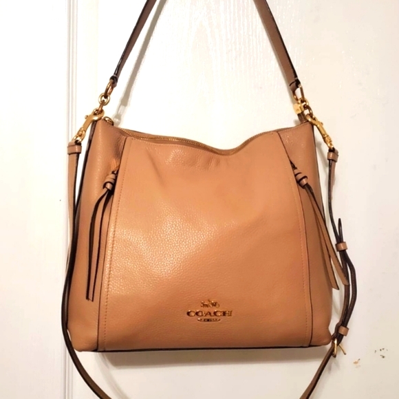 Coach | Bags | Coach Tan Leather Shoulder Bag | Poshmark